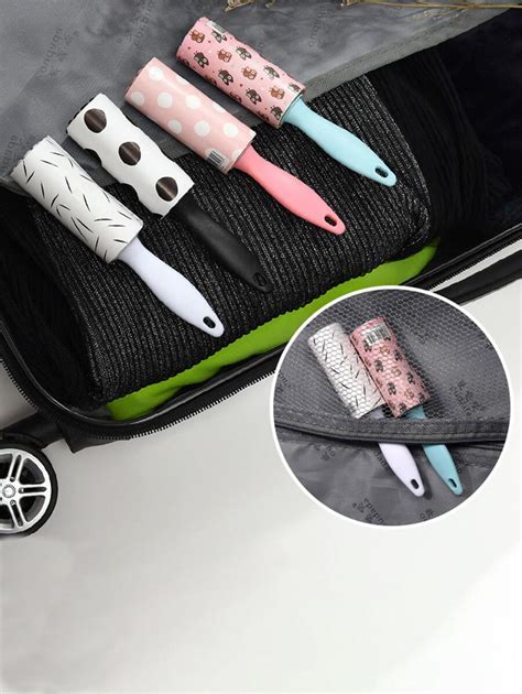 1pc Mini Removable Clothes Lint Stick Roller Lint Paper Portable Lint Remover Shein Usa