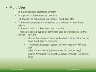 Unix Shell Programming Intro Part PPT