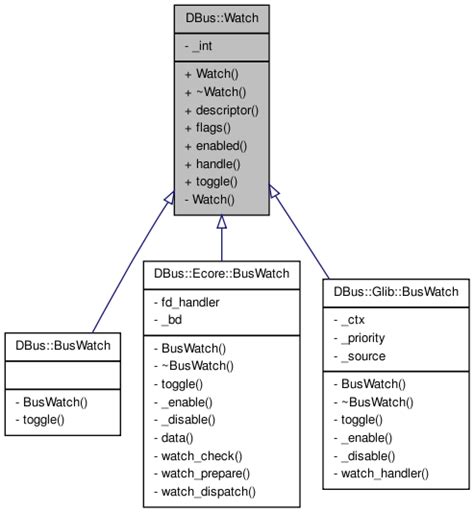 Libdbus C DBus Watch Class Reference