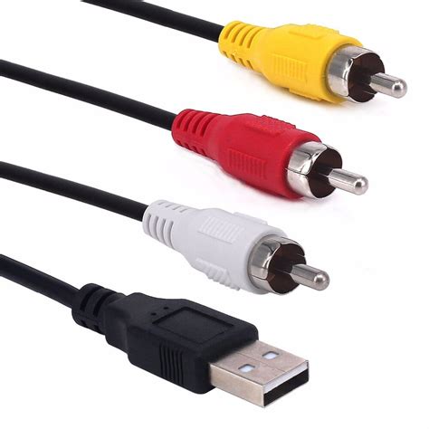1 5m Usb Male To 3 Rca Male Jack Splitter Audio Vi Grandado