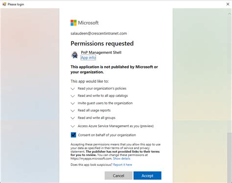 Fix Connect PnPOnline AADSTS The User Or Administrator Has Not Consented To Use The