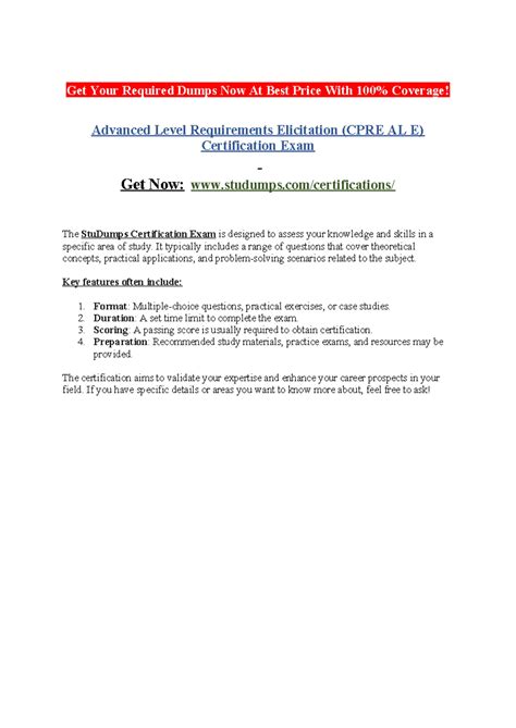 Advanced Level Requirements Management Cpre Al Man Certification Exam Get Your Required