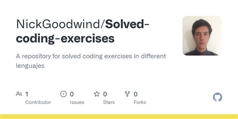 github nickgoodwind solved coding exercises a repository for solved
