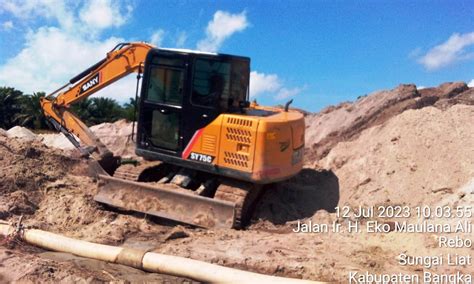 Ada Eksavator Mini Milik Tambang Ilegal Dibalik Kebun Kelapa Sawit Kupas Merdeka