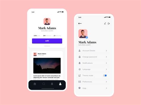 Profile UI Design By Oussama ELBAZ On Dribbble
