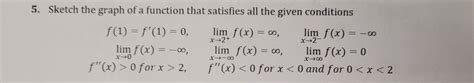 solved 5 sketch the graph of a function that satisfies all