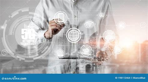 Advanced Communication And Global Internet Network Connection In Smart