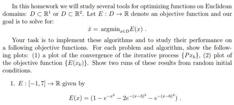 Solved In This Homework We Will Study Several Tools For Chegg
