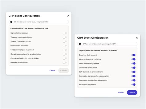 Crm Configuration Modal By Denovers On Dribbble