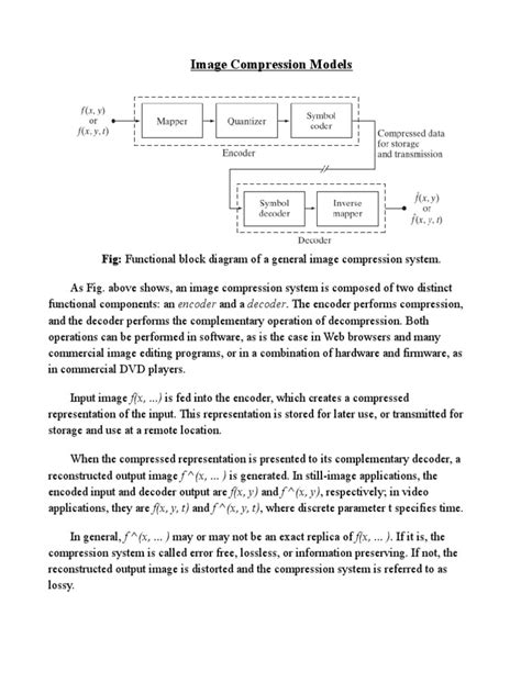 image compression models fig functional block diagram of a general