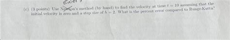Solved 1 Consider An Object With A Mass Of M Falling