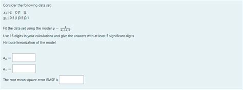 Solved Consider The Following Data Set Xi Yi Chegg