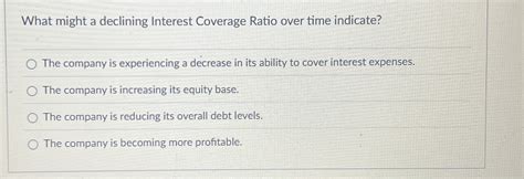 What Might A Declining Interest Coverage Ratio Over