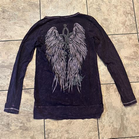 Toby Keiths Purple Acid Wash Long Sleeve Shirt No Depop