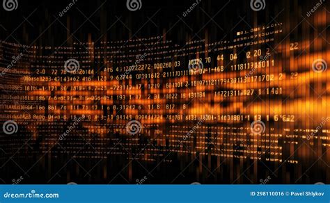 Digital Binary Code Matrix Background Scientific Technology Data