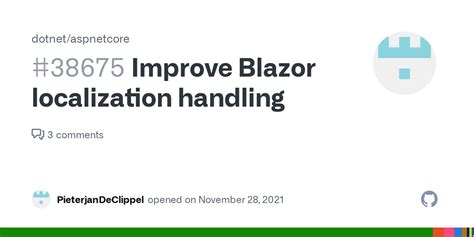 Improve Blazor Localization Handling Issue Dotnet Aspnetcore Github