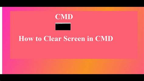 How To Clear Screen In Cmd Command Line Interface Youtube