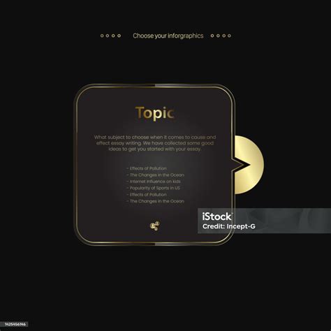 어두운 배경에 인포 그래픽 디자인의 Premuim 버튼 금 요소 템플릿의 현대적인 스타일 금융 및 비즈니스 차트 수준 처리 개념 템플릿 디자인에 사용 0명에 대한 스톡 벡터