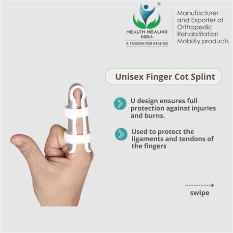 Silver Unisex Finger Cot Splint Size S M L XL XXL Model Name Number HHSF 03 At Rs 35 Piece