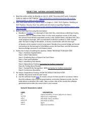 NLP PROJECT TWO Docx PROJECT TWO NATURAL LANGUAGE PROCESSING Read The Online Article