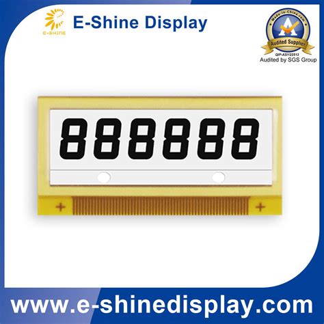 characters segment display in customized black white e paper epd eink