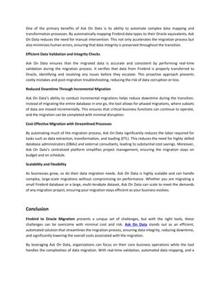 Firebird To Oracle Migration Reducing Costs And Risks With Ask On Data Pdf