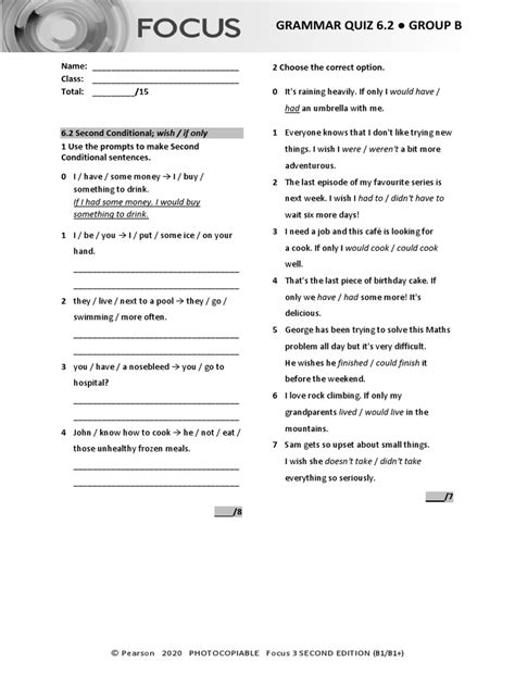 Focus3 2e Grammar Quiz Unit6 2 Groupb Pdf Pdf
