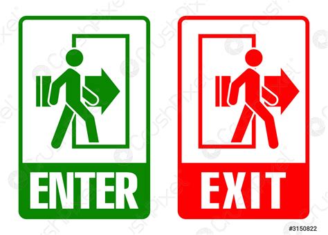 Entry Exit Sign