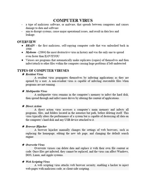 the effects of using ict viruses download free pdf computer virus