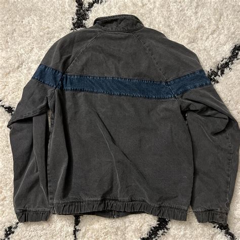outer denim inner mesh material depop
