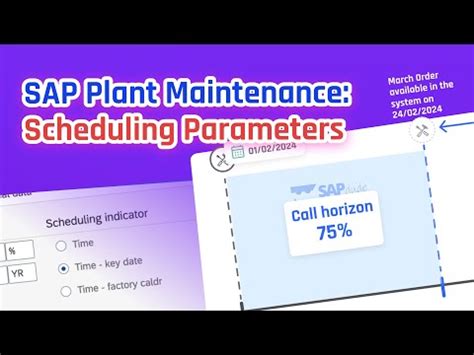 Maintenance Plan Scheduling Parameters Explained Example