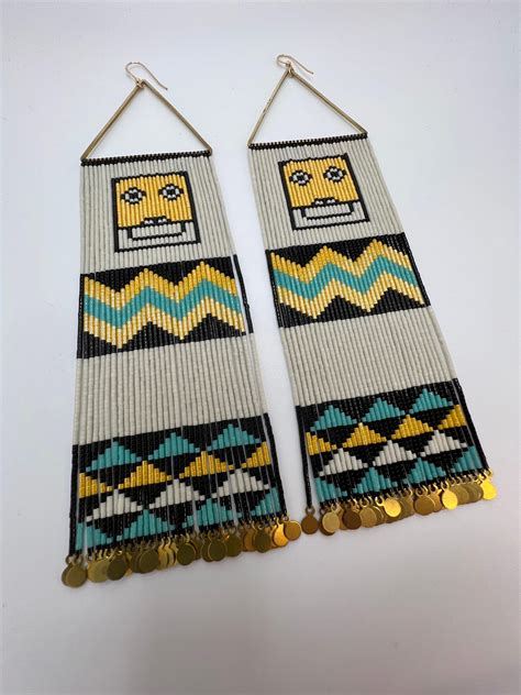 Naaxiin Ghost Face Beaded Earrings For Sale At 1stdibs Ghostface Jewelry Ghostface Earrings