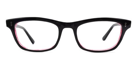 Leaf Rectangle Pink Frames Glasses Abbe Glasses