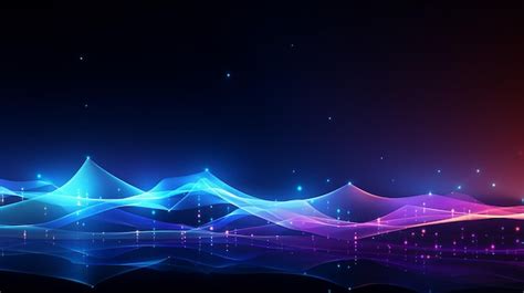 Premium Photo Techno Glow Luminous Blue Dashed Line In Binary Code