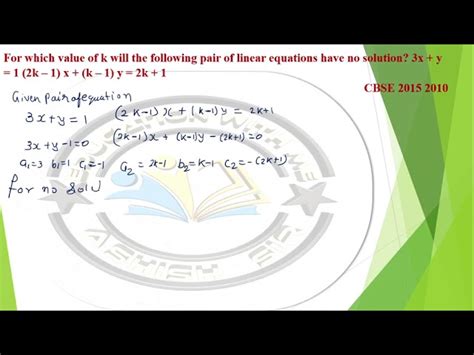 Pair Of Linear Equations Have No Solution Tessshebaylo