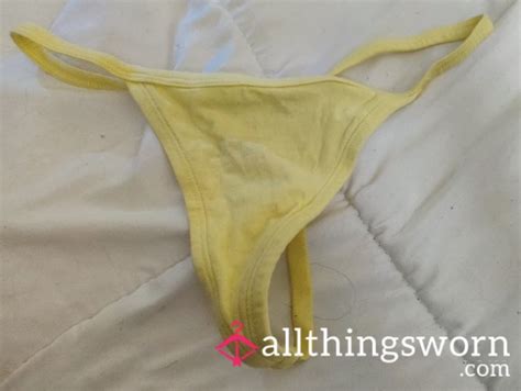 Yellow Gstring Thong Panty 2 Days Pleasure