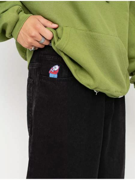 Джинсы Женский Мужской черный бананы Джинс размер 46 оверсайз Молния Пуговицы Средняя Вышивка