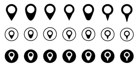 Premium Vector Location Pin Icon Map Pin Place Marker Set Of Map Pointers