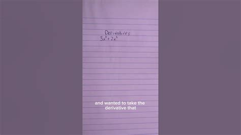 How To Take A Derivative In Calculus Using Power Rule Youtube