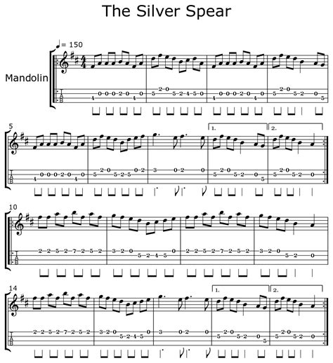 The Silver Spear Sheet Music For Mandolin