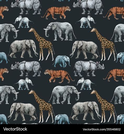 Hand Drawn Rhino Vector Images Over