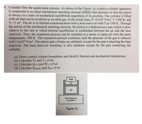 Solved Onsider First The Quasi Static Process As Shown In Chegg