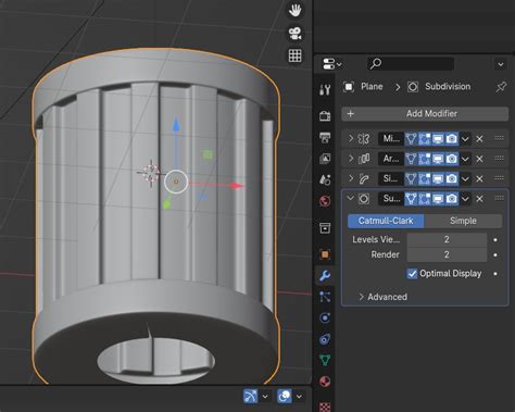 Modeling How To Keep A Smooth Surface With Sharp Edges When Subdiv