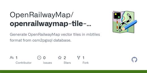 GitHub OpenRailwayMap Openrailwaymap Tile Export Generate OpenRailwayMap Vector Tiles In