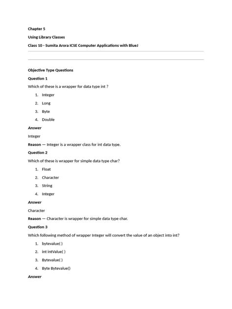Using Library Classes Pdf Data Type Integer Computer Science
