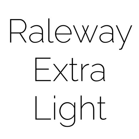 Raleway Extra Light Free Fonts On
