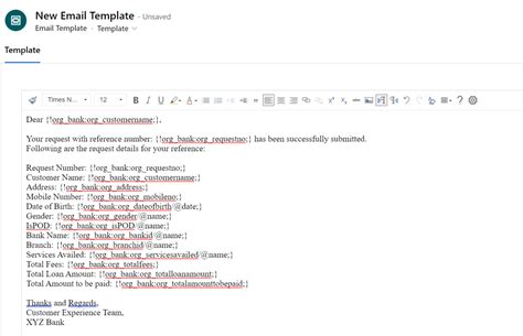 Insert Dynamic Text In Email Templates From Custom Entities For