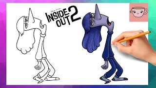 How To Draw Embarrassment From Inside Out 2 Disney Pixar Cute Easy Step By Step Drawing Tutorial