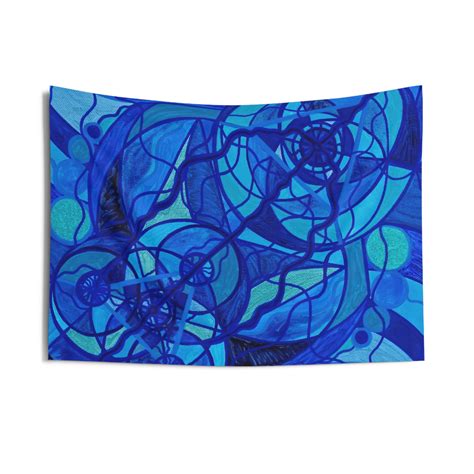 Arcturian Calming Grid Indoor Wall Tapestries Teal Swan Shop
