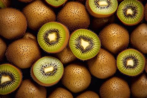 Kiwi Fruit Background Kiwi Close Up Premium Ai Generated Image